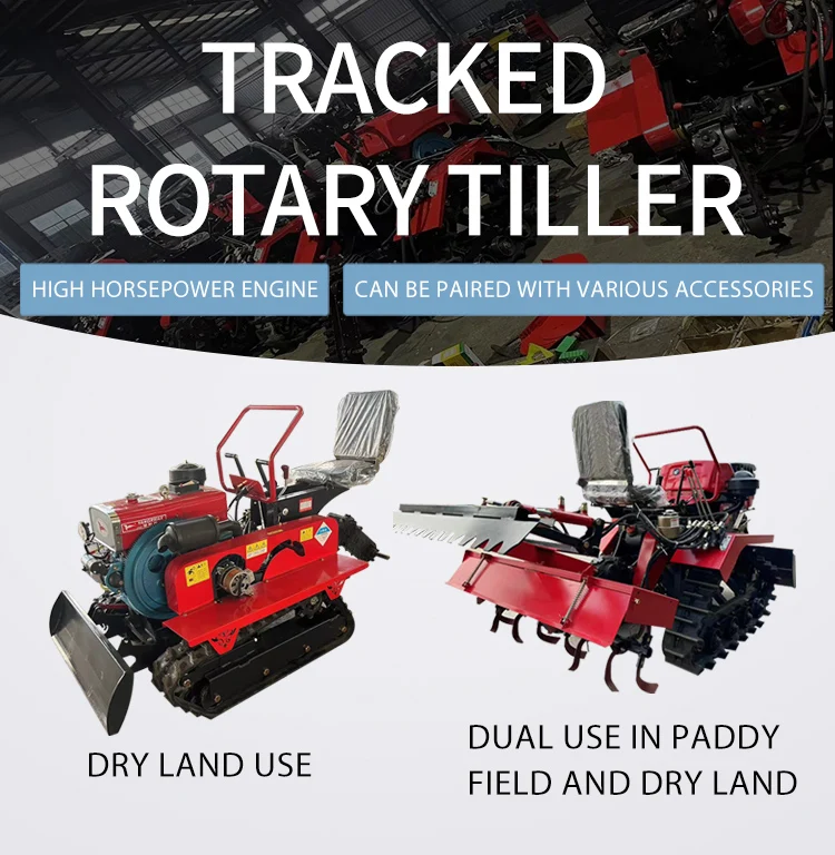 Orchard Weeding and Fertilization Crawler Rotary Tiller diesel Farm ...