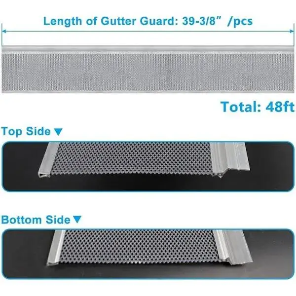 Waterlock 6'' Gutter Leafguard Protection Domestic Aluminum Gutter ...
