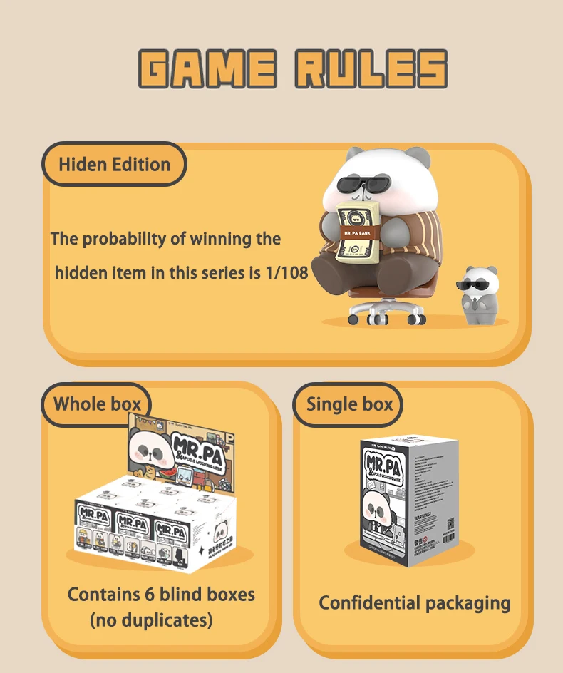 Hot Sale Unexpected Blind Box Panda Toys Unique Design Feels Different ...