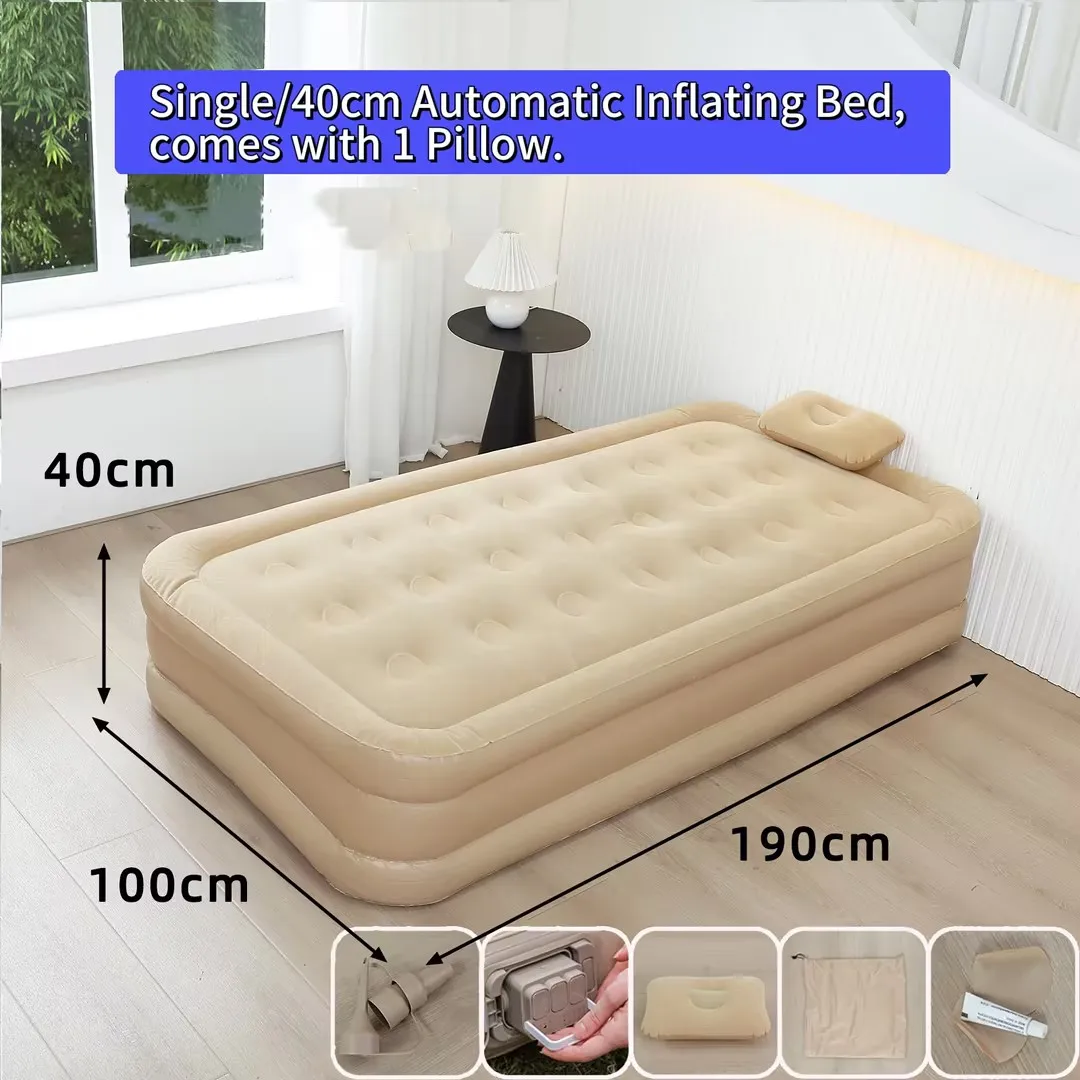 Automatic Self-Inflating Air Bed with Built-in Pump for Convenient Home ...
