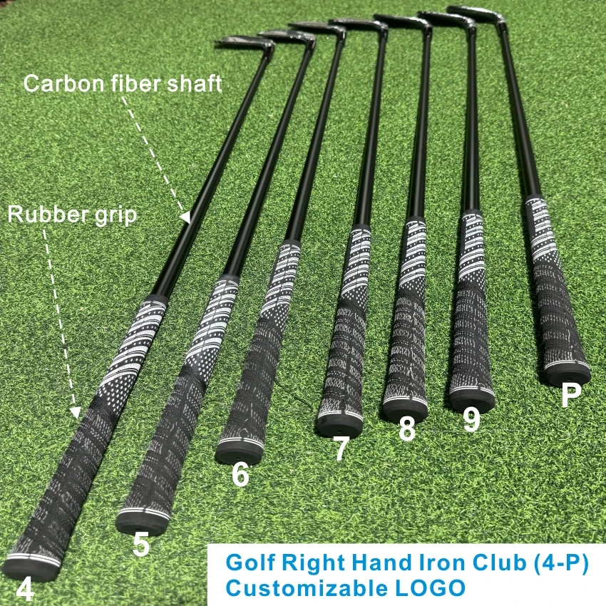 Custom Black and Silver Golf Iron Set - High-Quality Blades