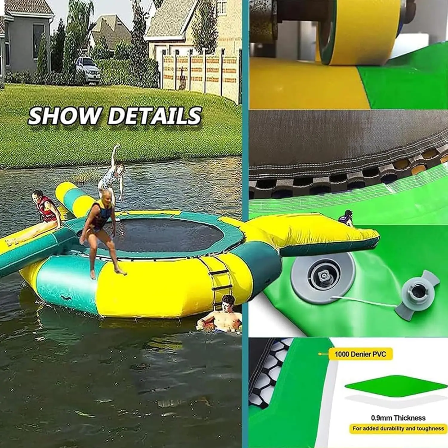 Floating Lake Trampoline Platform Trampoline Ladder Inflatable Water ...