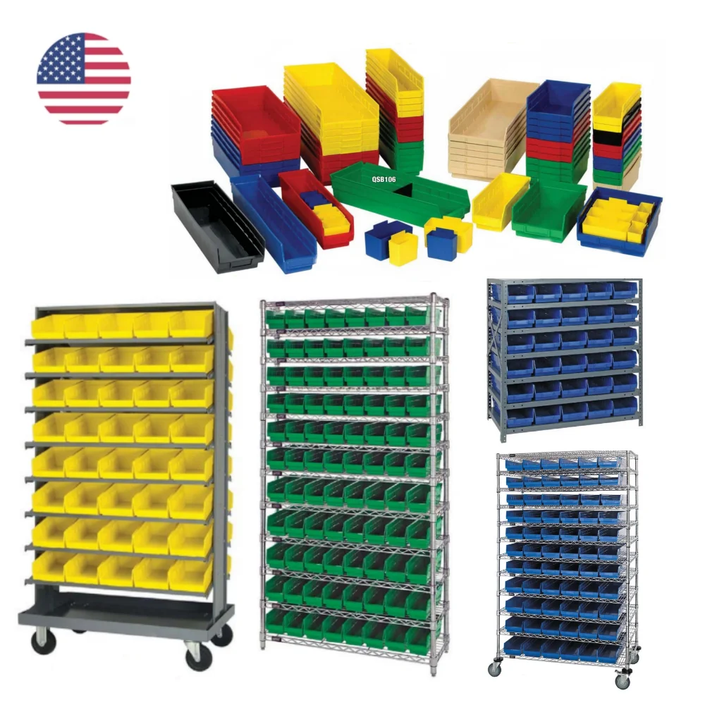 Economy 4" High Shelf Bins & Shelving Systems, Low Cost, Unbreakable ...