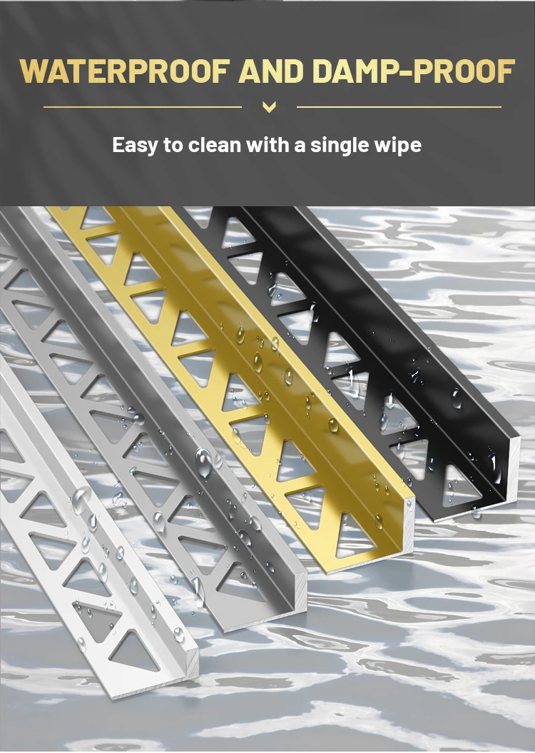 Aluminum Tile Profile Ceramic Tile Corner Bead Material Flexible Tile ...