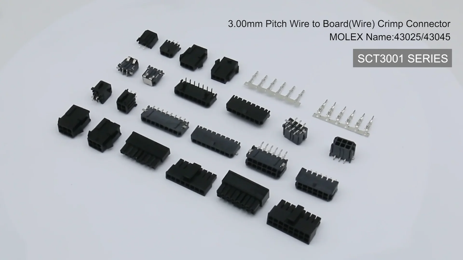 Scondar Molex Micro-fit 3.0mm母壳连接器436450200 436450300 436450400 ...
