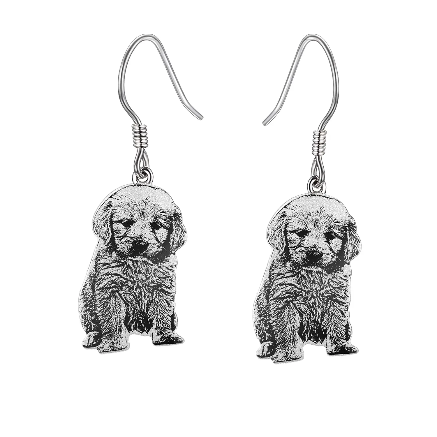 Duoying Oem Customized Stainless Steel Pet Drop Earrings Engrave Pet ...