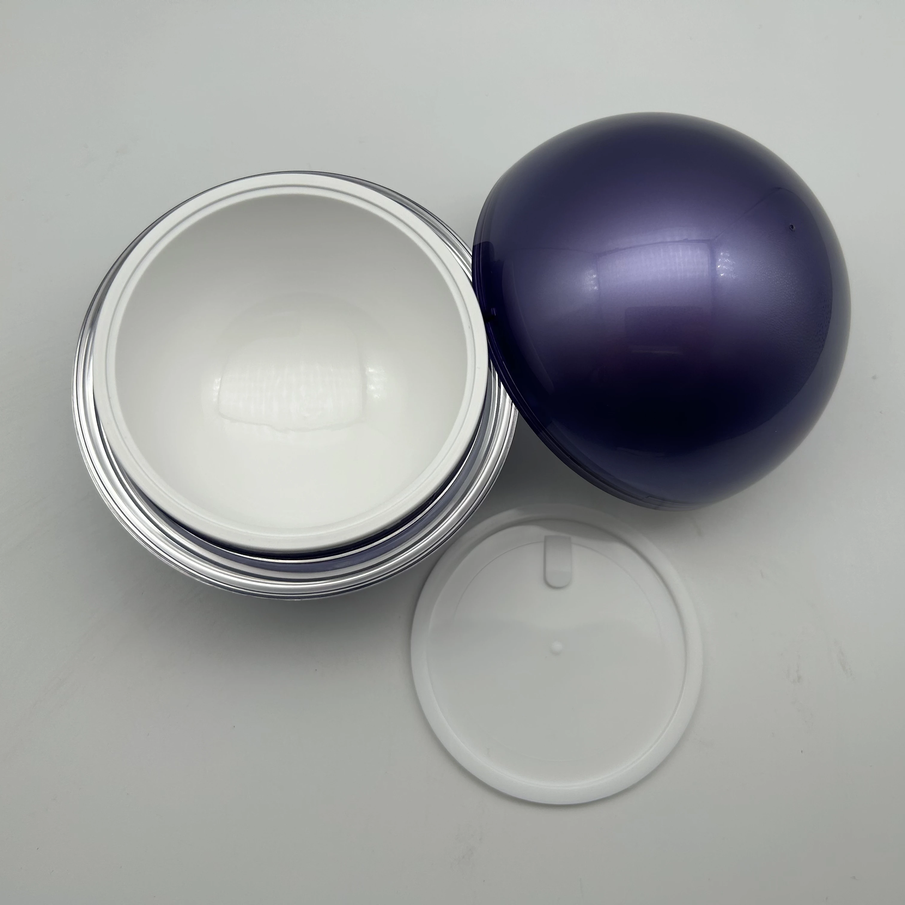 Big Ball Shape Spherical Bright Purple Plastic Cosmetic Jar Containers ...
