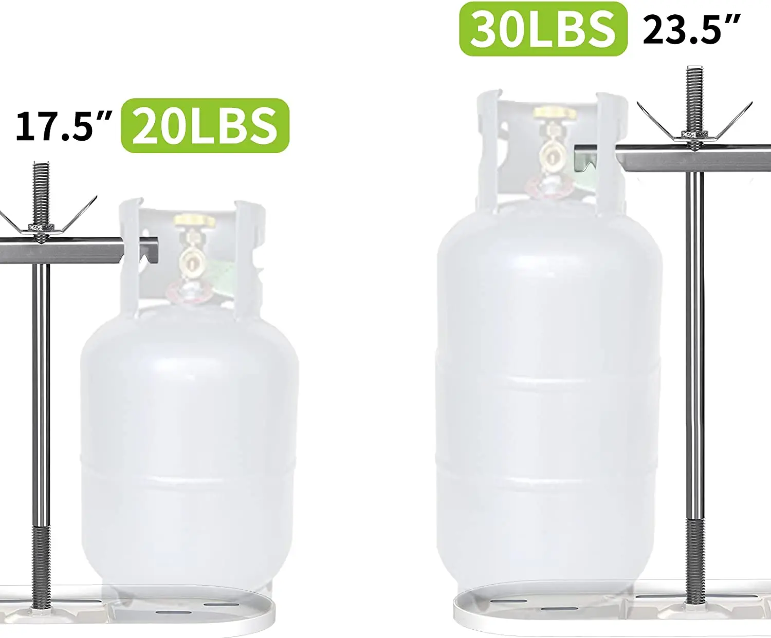 Jh-mech Dual Rv Propane Tank Cylinder Rack For Travel Trailer Hitch ...