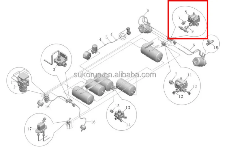 Wabco 4 Way Valve 9347141250 Oem Bus Four Circuit Protection Valve ...