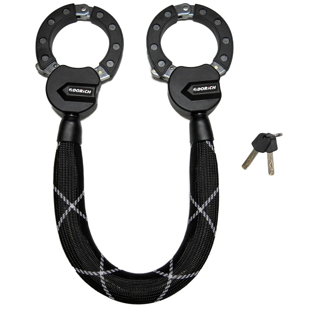 Heavy Duty Anti Theft Motorcycle Twins Chain Lock With Pet Cover High ...