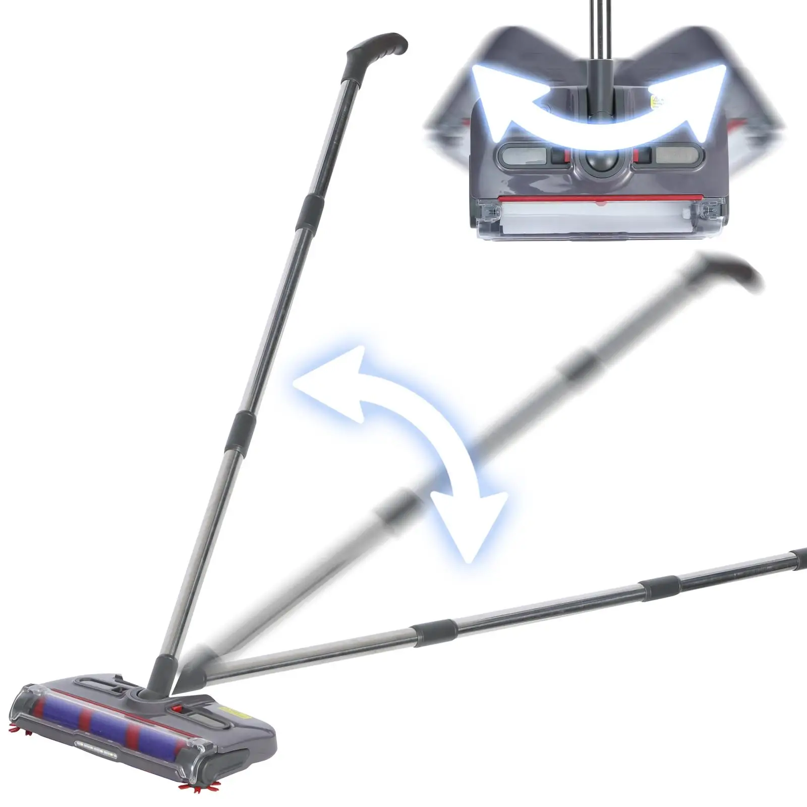 2025 Newest Electric Broom With LED Light Perfect Cordless Power 360 ...