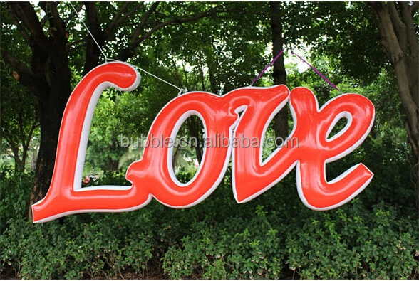 Custom Letters Or Logo Balloon Airtight Inflatable Love Balloon For ...