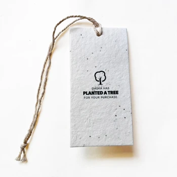Custom Seed Hang Tag Sustainable Seed Paper Clothing Tag With All Kinds ...