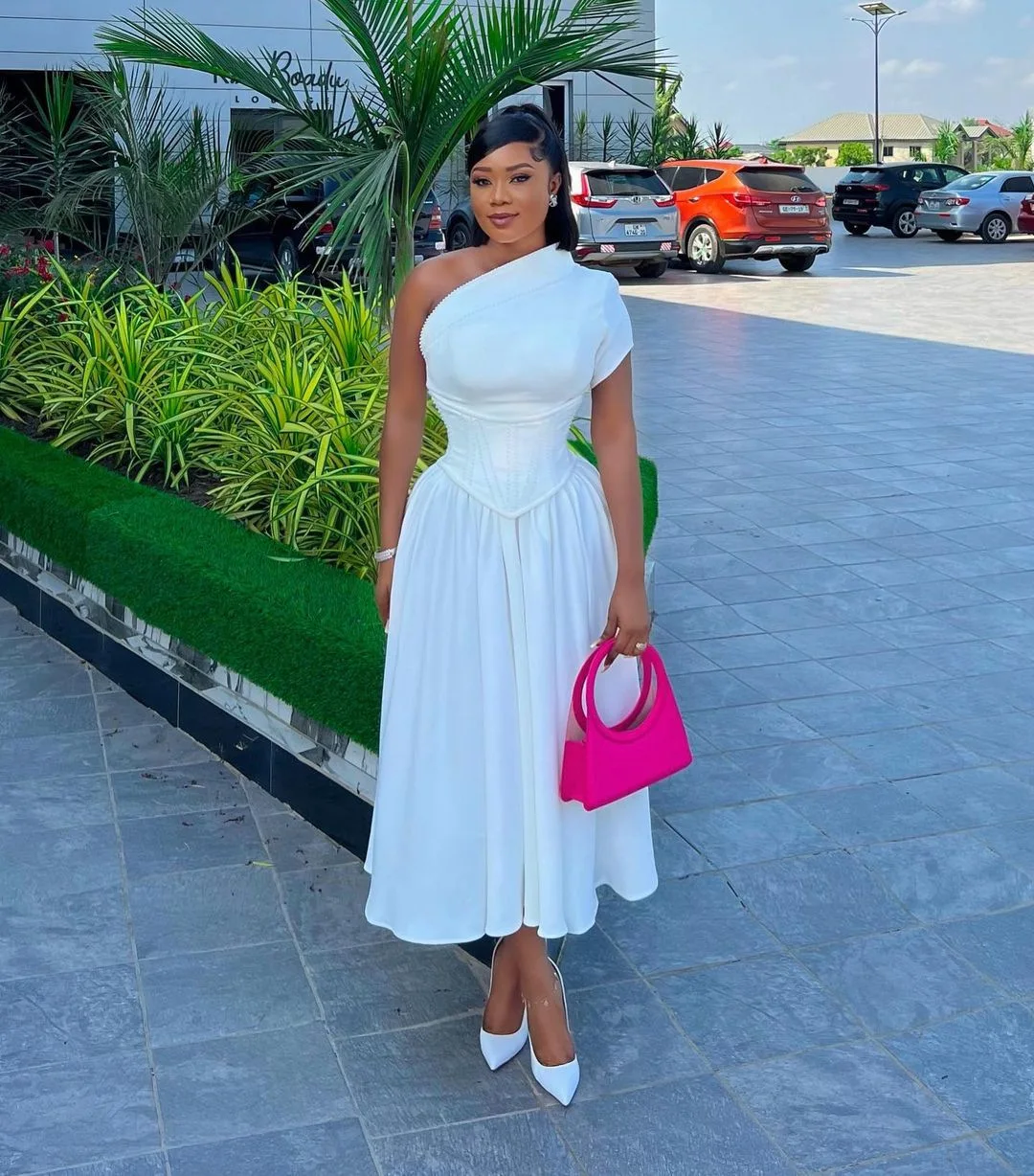 European And American Women's New Diagonal Neckline Short Sleeved ...