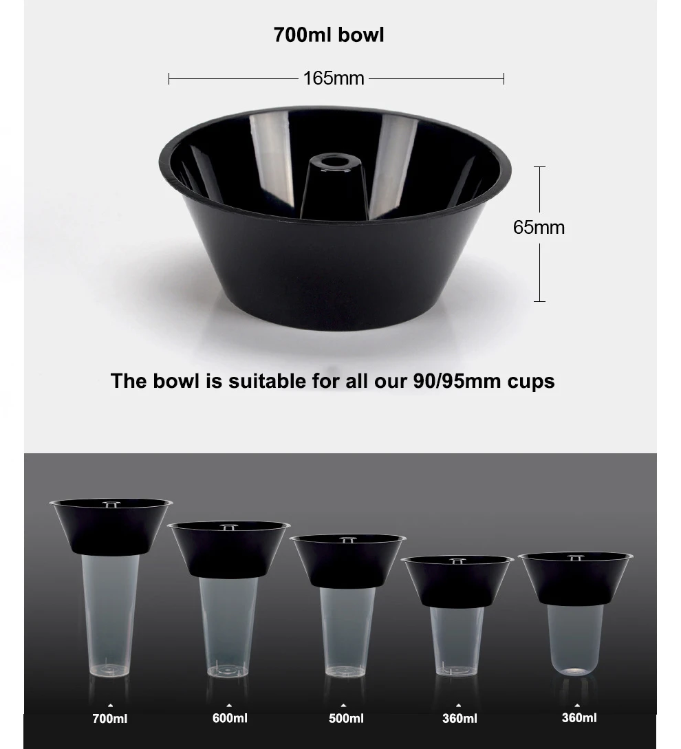 360Ml 500Ml 700Ml Custom Cold Drink Cups Disposable 2 in 1 Snack Drink ...