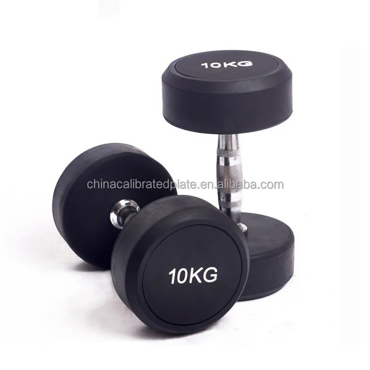 Commercial High Quality PU Dumbbell Urethane Round Head Free Weights ...