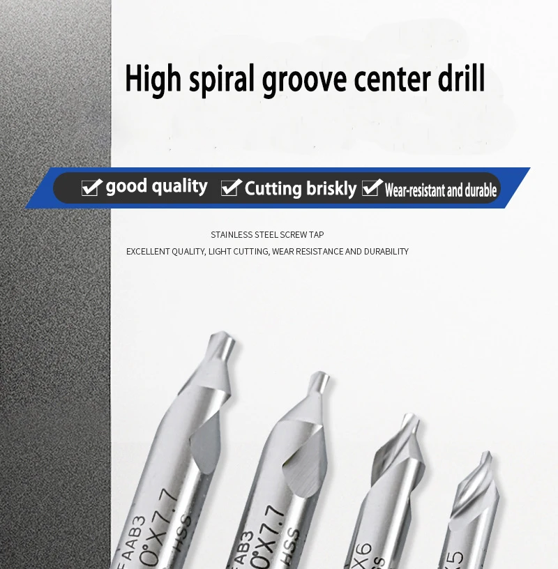 Hss High-efficiency Center Drill Bits Lathe Center Drilling Metal ...