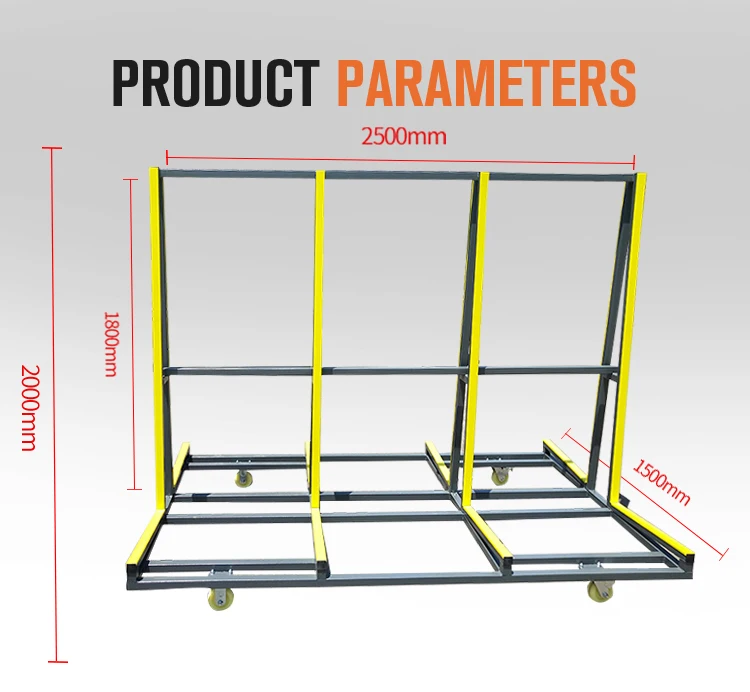 Loading 1000 kg Large Glass Transport Cart a Frame Rack for Glass and ...