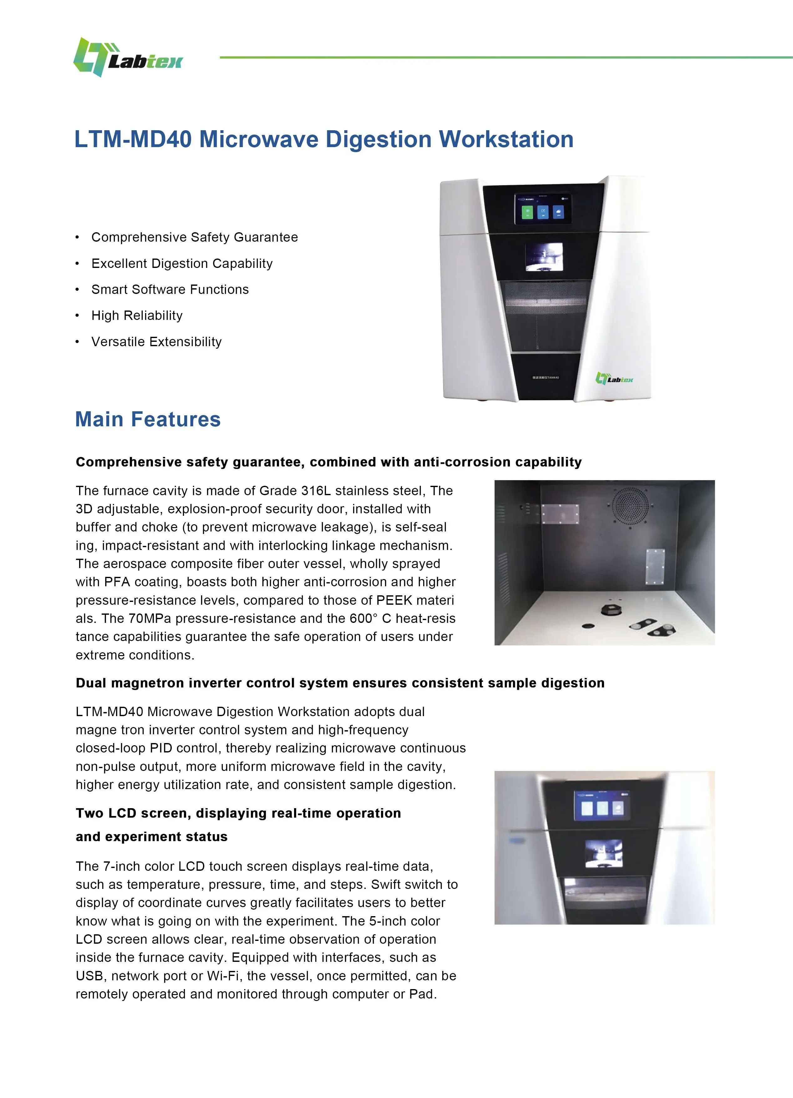 LABTEX MD40 Microwave Digestion Workstation - 24/40 Vessels