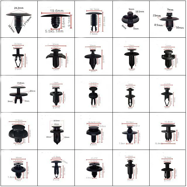 Automotive Push Car Bumper Retainer Fastener Plastic Nylon Clip Rivets ...