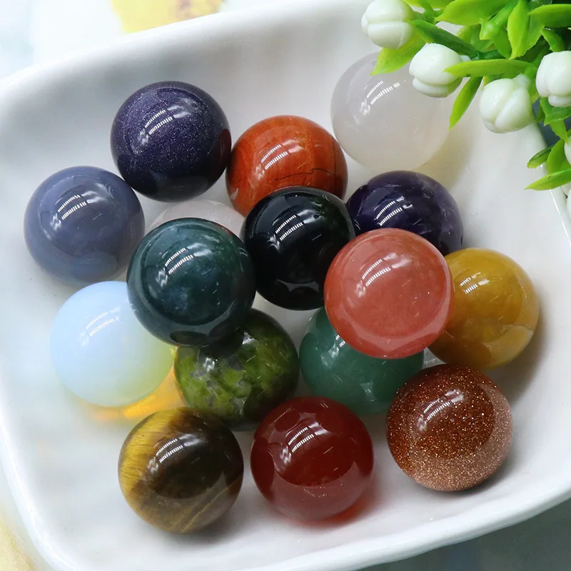 Semi-precious Stone Crafts Natural Crystal Sphere Amethyst Clear Quartz ...
