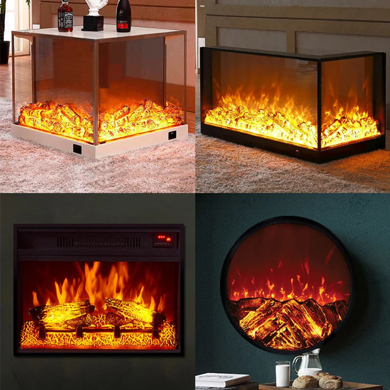 2d-fnd1000 Custom Modern Decorative 220v Led Fireplace Insert Recessed ...