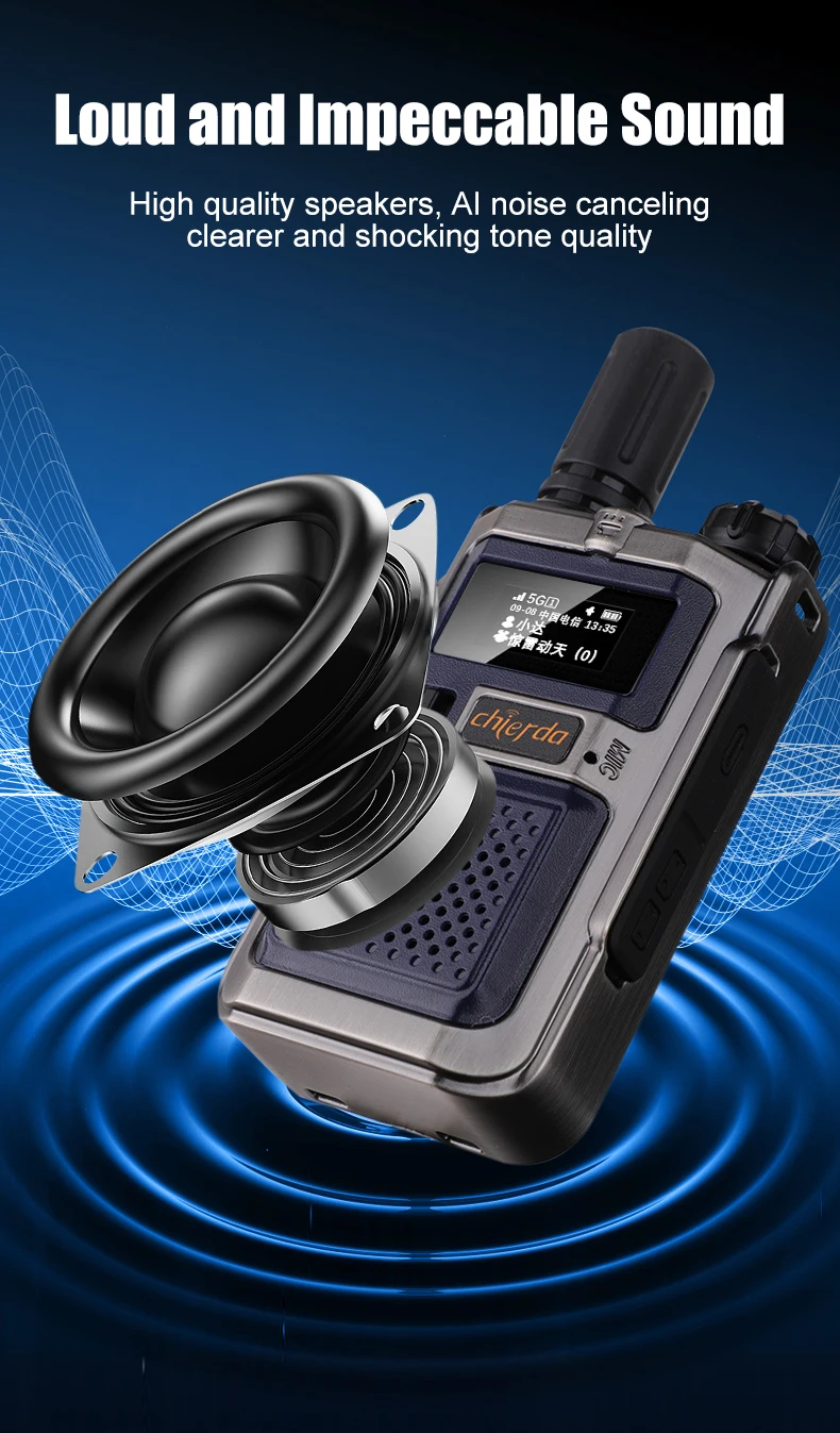 Chierda NB918 Walkie-Talkie - 5000km Long Talk Range 4G LTE
