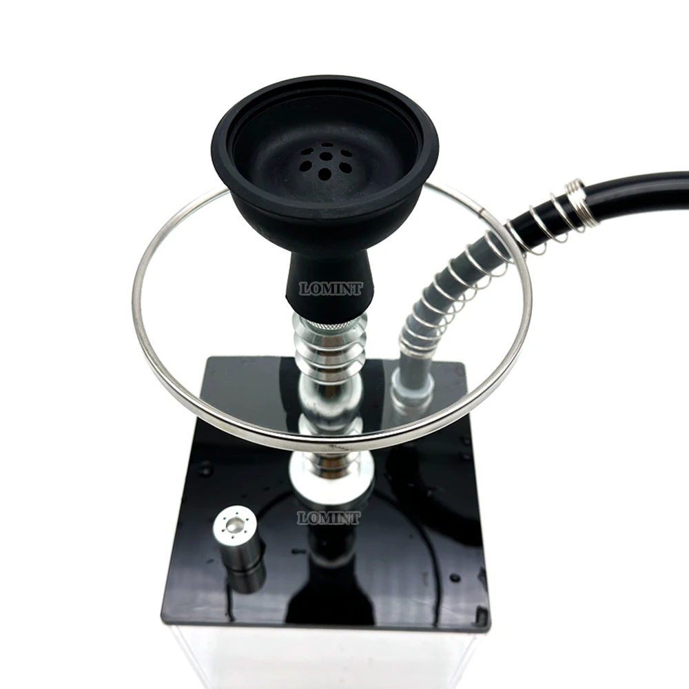 Clear Transparent Square Hookah Acrylic Shisha Set