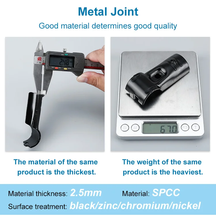 T Shaped Double Port Lean Tube Connector - 72 Hours Salt Spray Test