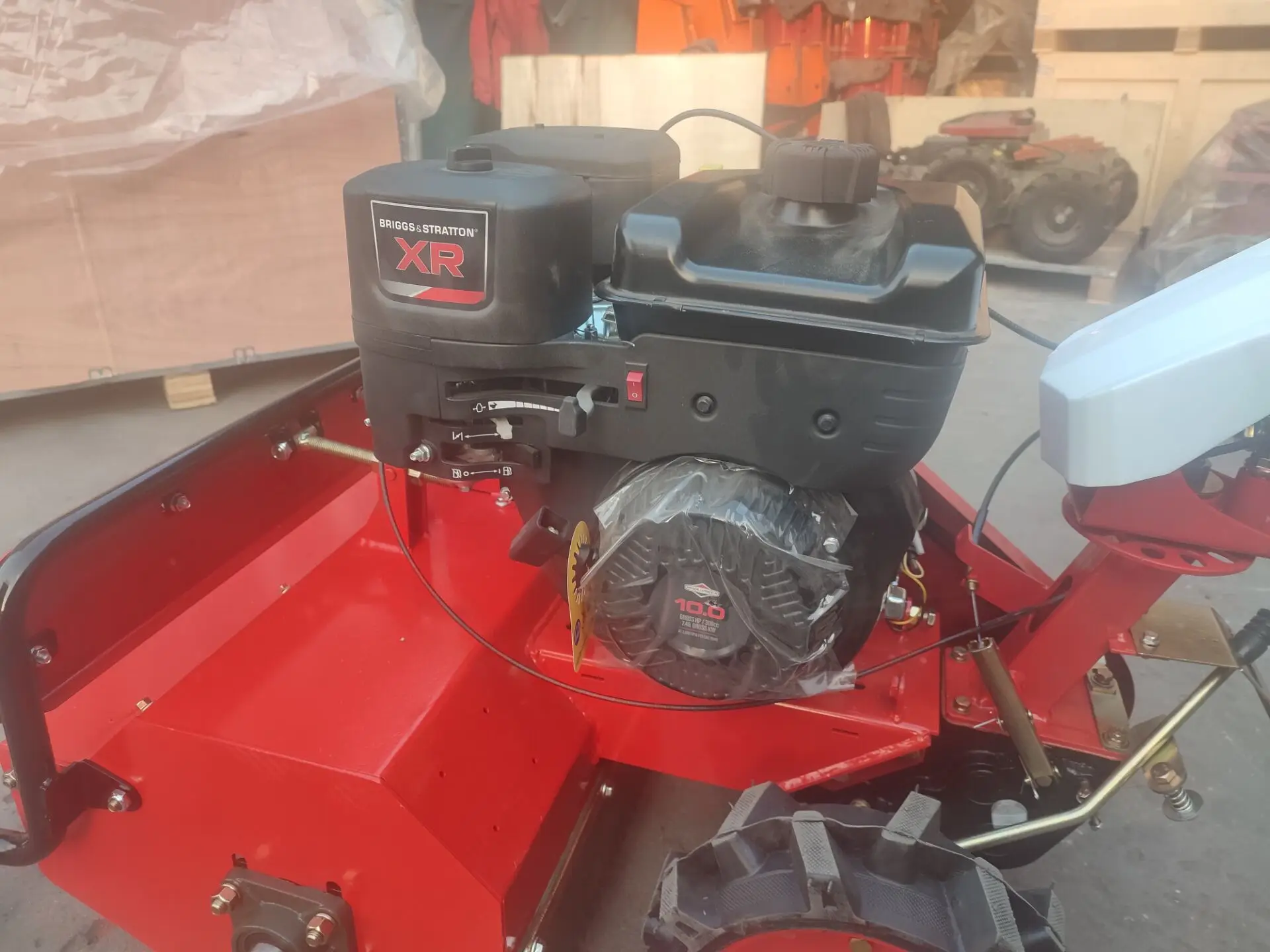 10HP B&S Gasoline Engine Hand Push Manual Lawn Mower Grass Cutting Y ...