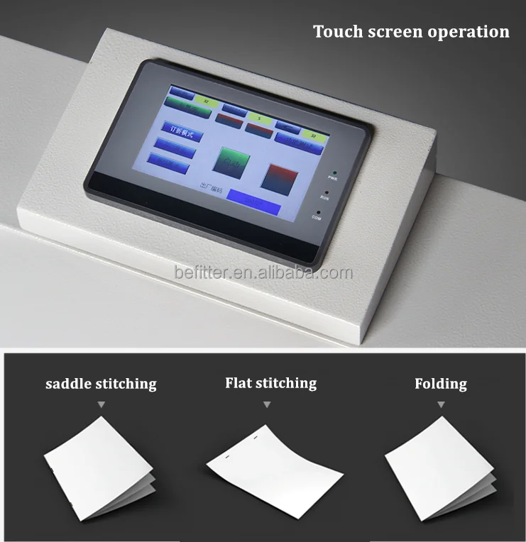 Automatic Touch Screen Saddle Flat Stitch Booklet Maker Machine with ...