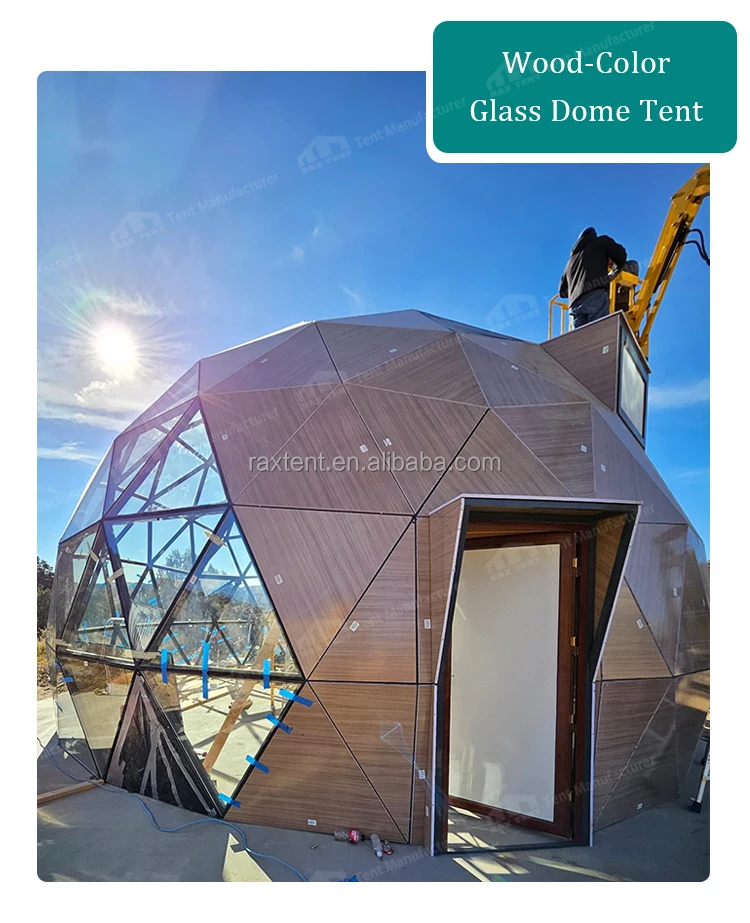 7M 8M Geodesic Glass Dome Tent - All Season Insulated Panels