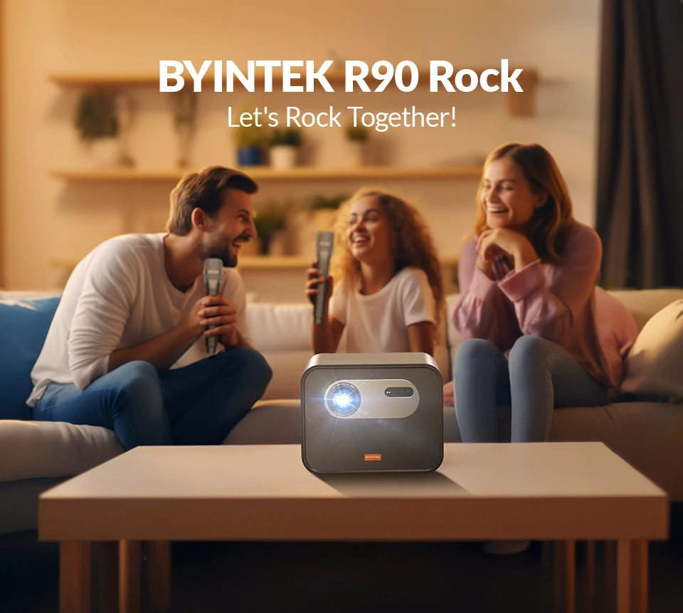 Byintek R90 Portable Android Smart Projector 20000 Lumens 4k Full Hd ...