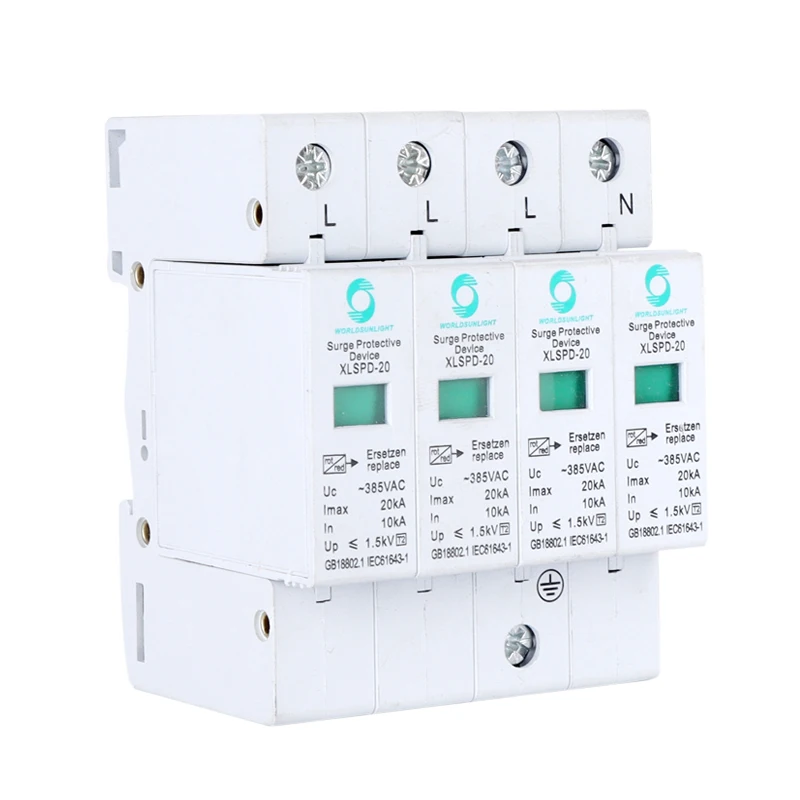 Xlspd-pv Ce Tuv Solar Pv 20ka-40ka 2pole 2p Dc 500v 600v 800v 1000v Dps Surge Protector Arrester ...