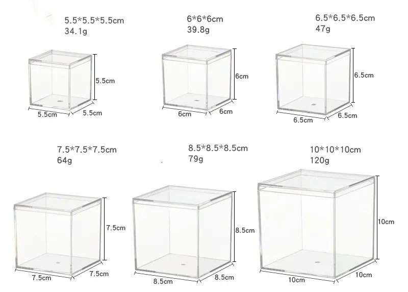 PS Verpackung - Square Transparent Box for Food Packaging