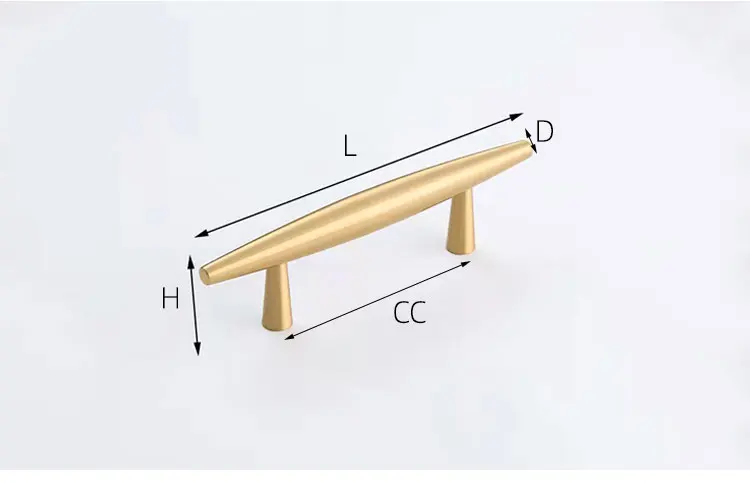 Pointy Brass Door Handles For Luxurious Kitchen Cabinets Knob Furniture ...