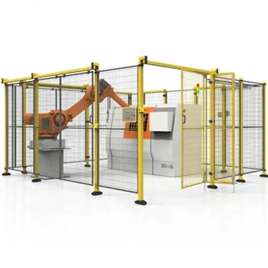 Industrial safety barrier fence weld mesh panel robot machine fencing ...