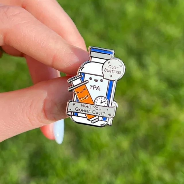 Creative Cute Medical Nurse Doctor Hard Enamel Pins Custom Metal ...