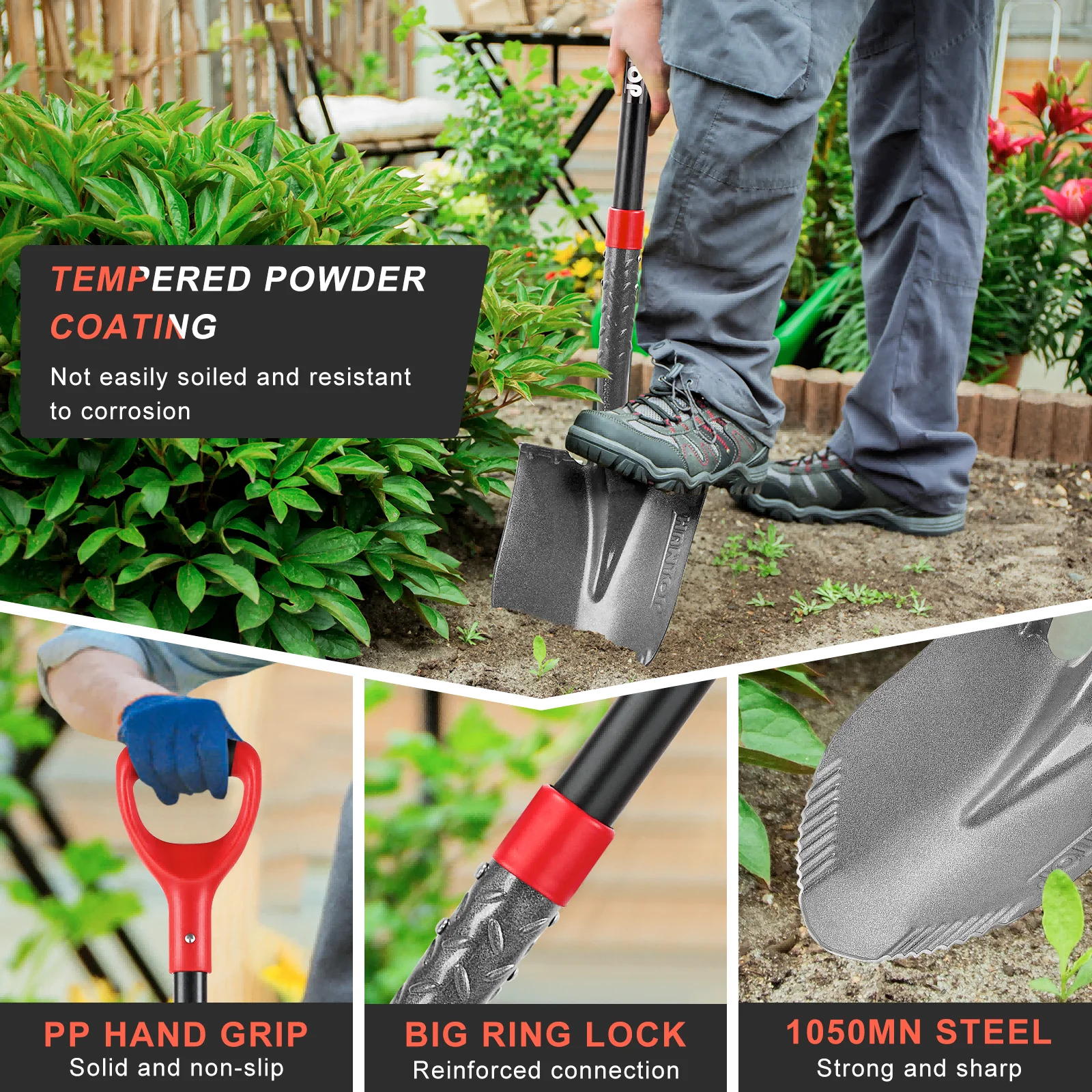 Hantop High Quality Construction Shovel - Landscape Garden Tool