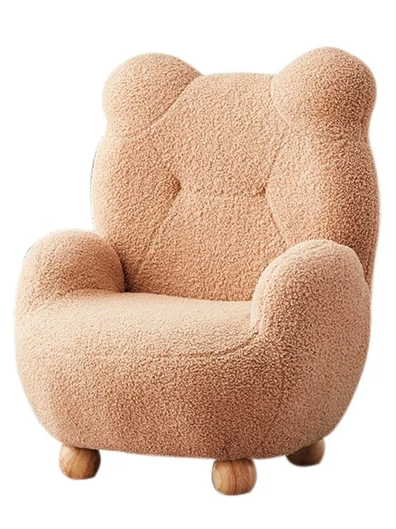 Cozy Sherpa Nordic Loop Lamb Wool Kids Sofa Chair Living Room Furniture ...