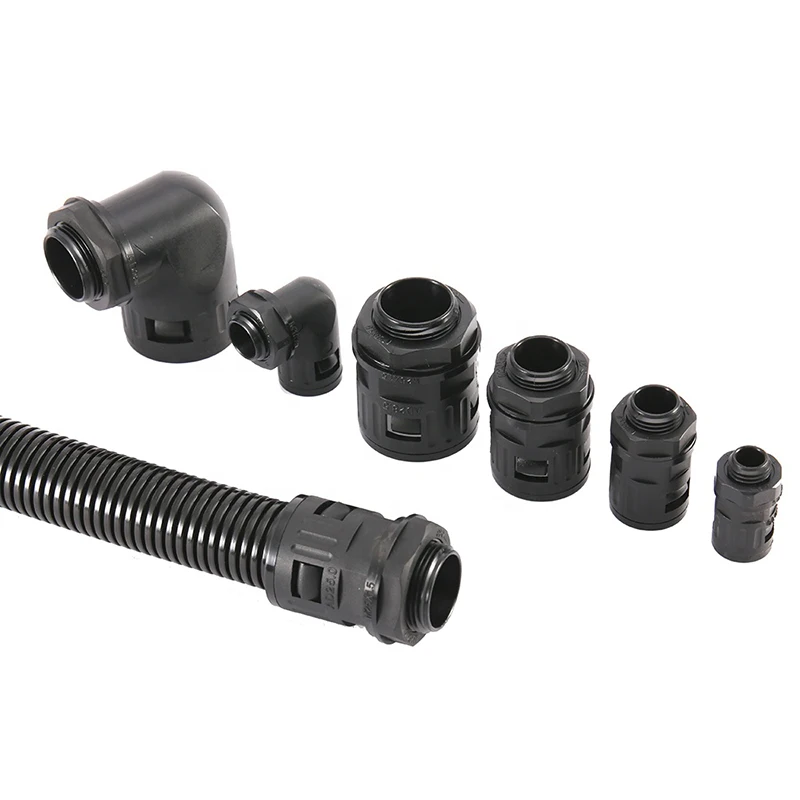 Nylon Elbow Quick Fitting Conduit Connector Waterproof Flexible Conduit ...