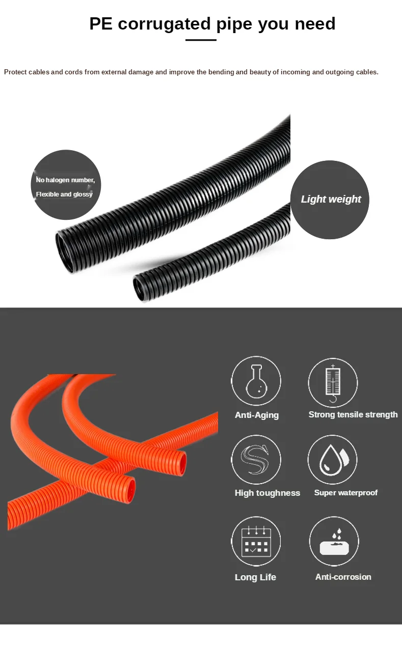 Water Plastic Perforated Drainage 2 Inch Drain Hdpe Ads Single Double ...