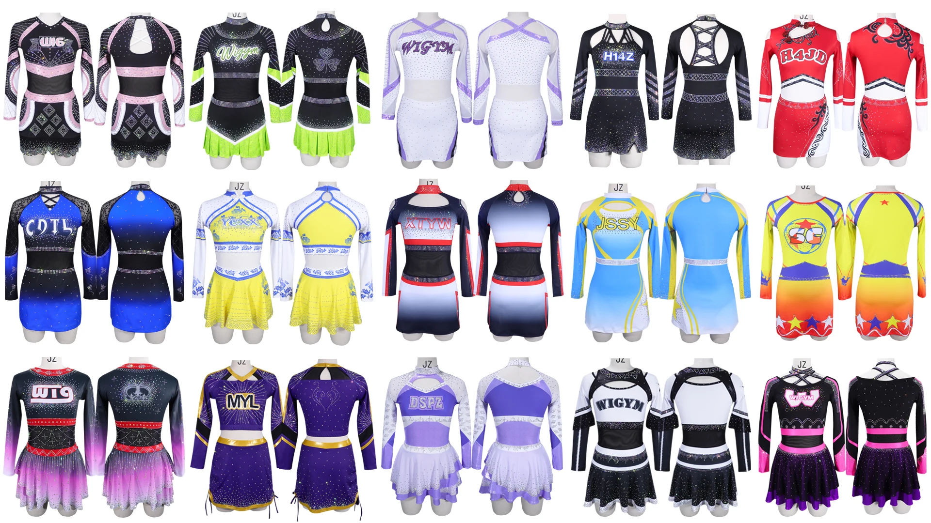 Custom Healthy Yellow Sportswear Cheerleading Practice Wear Uniforms ...