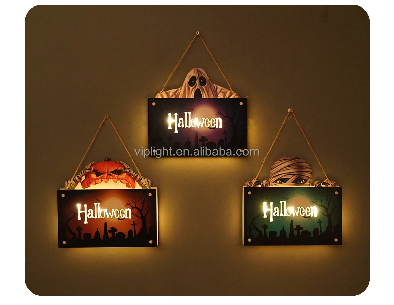 Happy Halloween Door Welcome Sign Happy Halloween Themed Wooden Door ...