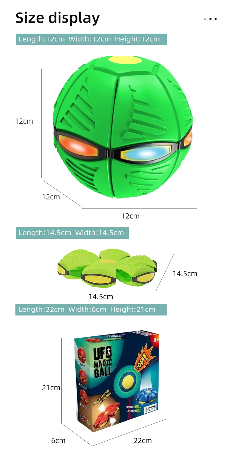 Kid Outdoor Garden Football Deformation Flying Saucer Ufo Bouncing ...