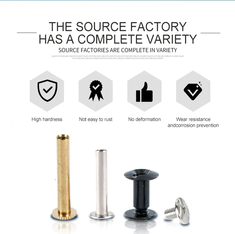 Male Female Book Binding Chicago Screws for Leather M2 M3 M4 M5 M6 M8 ...