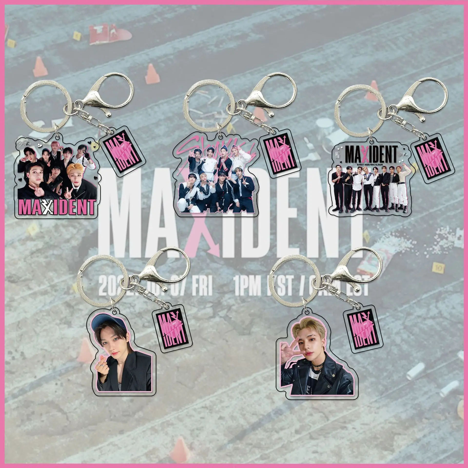 Wholesale Kpop Stray Kids Maxident Plastic Acrylic Keychain - Buy Kpop ...