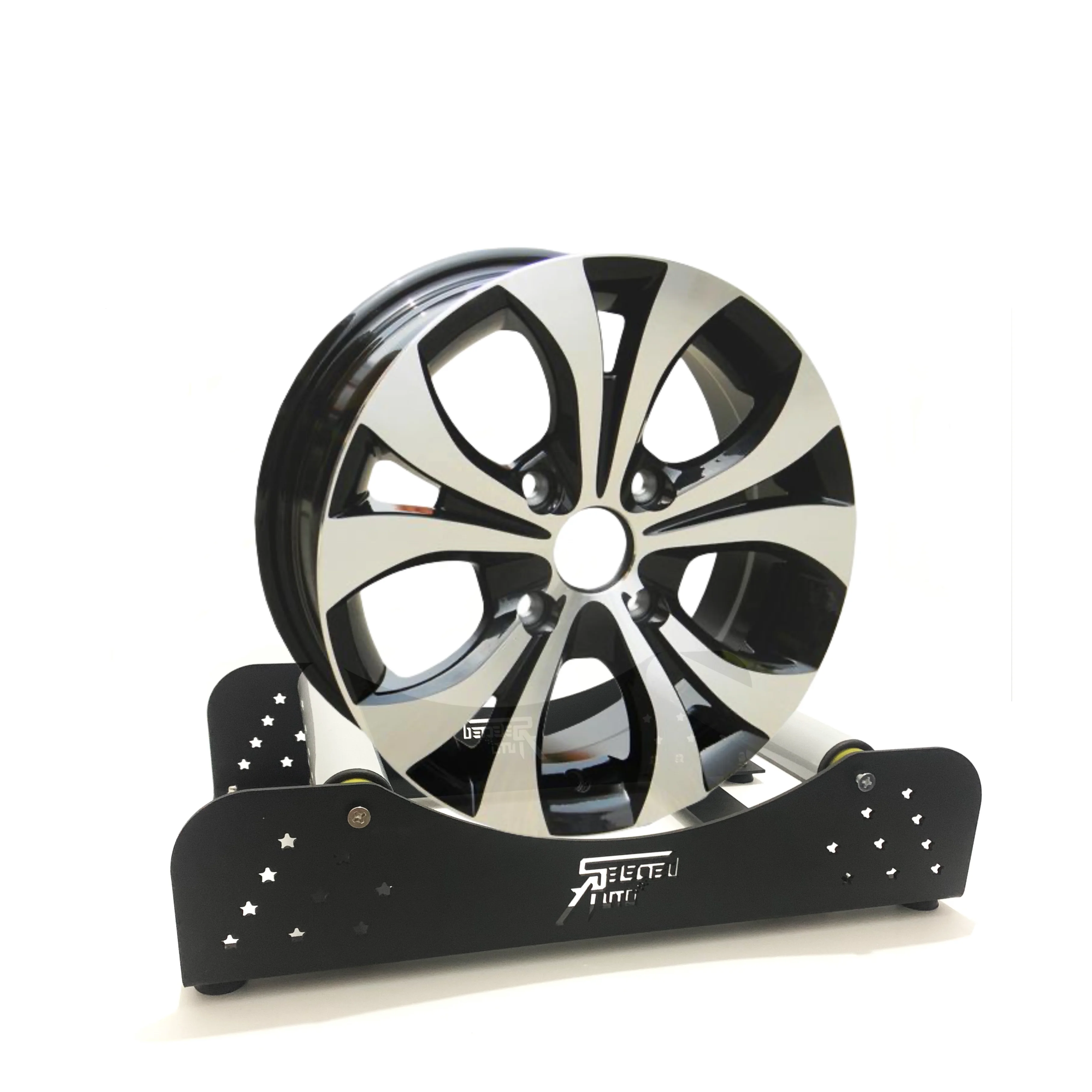 Customized Rolling Wheel Stand Car Rims And Wheels Display Stand Iron ...
