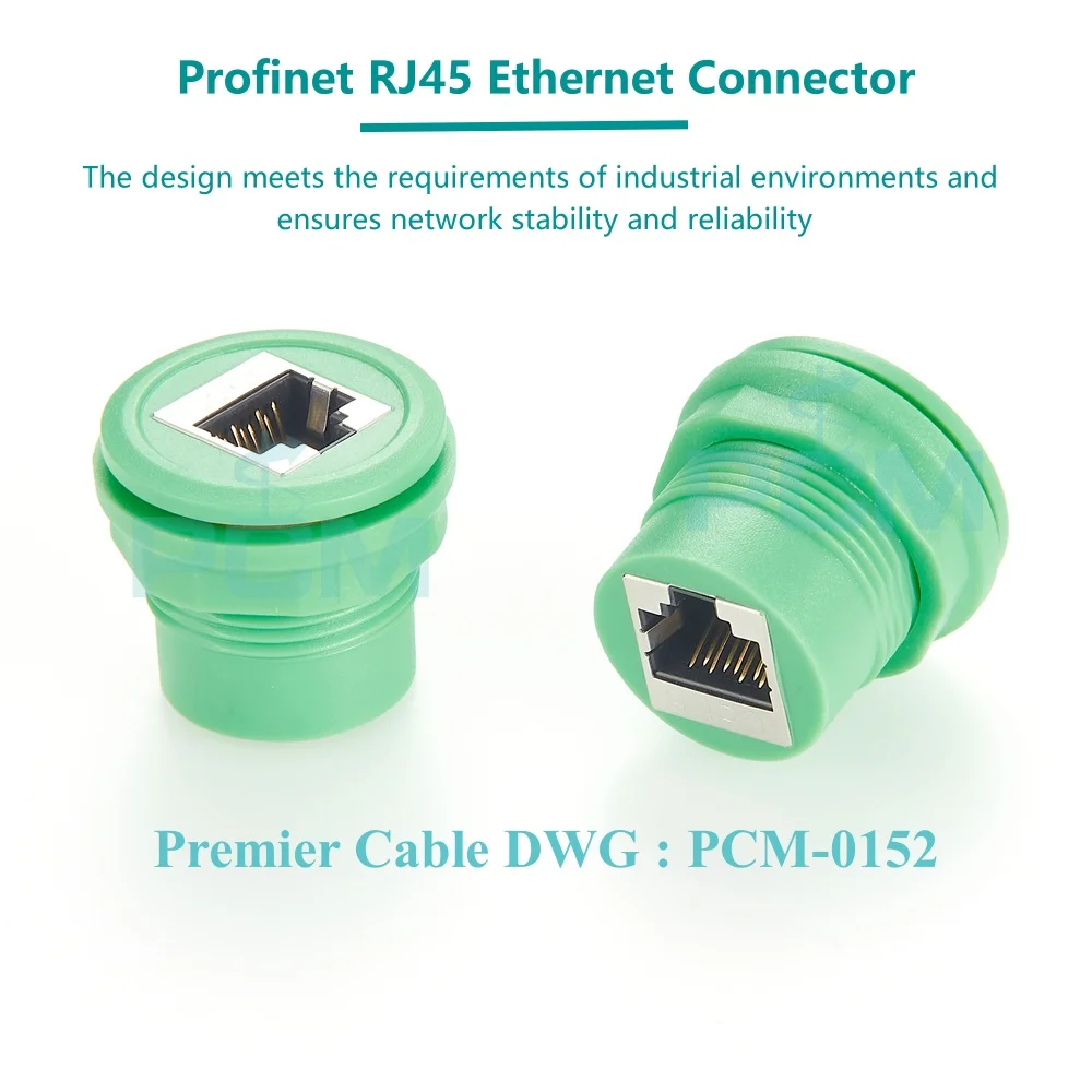 Profinet CAT6 RJ45 Feedthrough Connector - Industrial Network Adapter