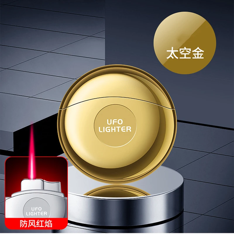 UFO Lighter Windproof Red Flame Butane Gas Lighter Magnetic Suction ...
